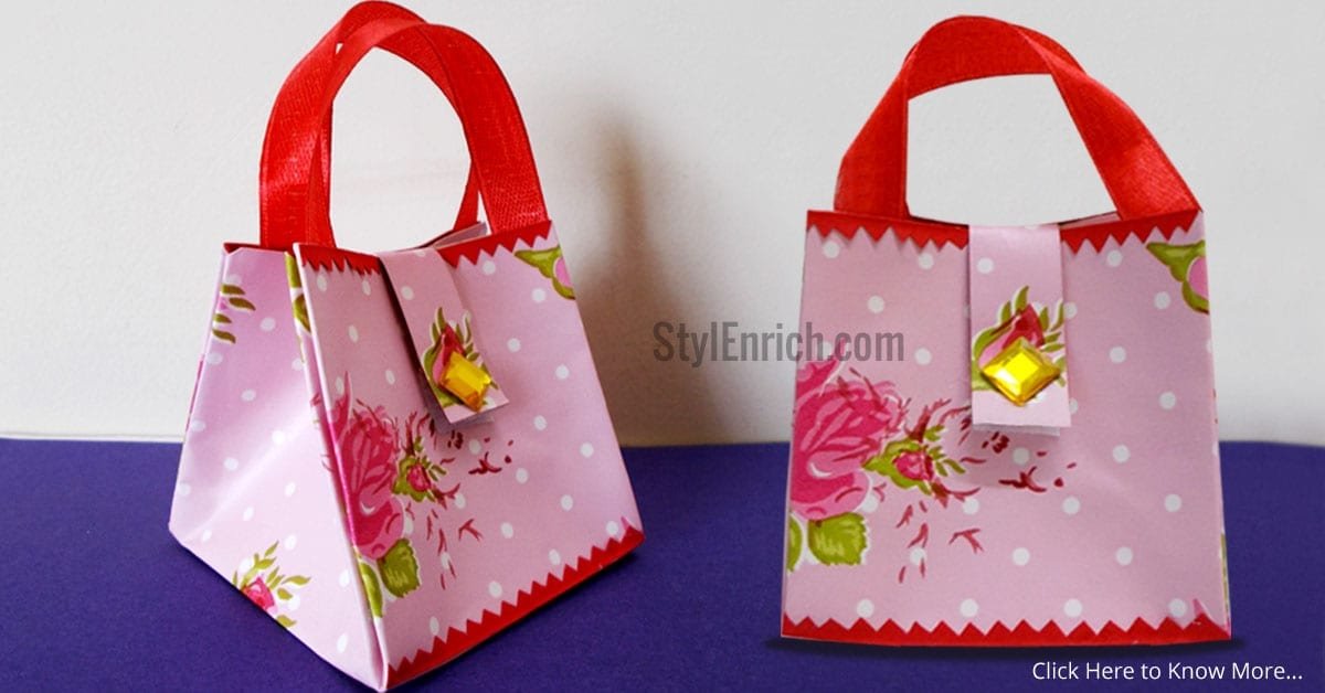 DIY Paper Bag : How To Make Cute Handmade Mini Paper Bag!
