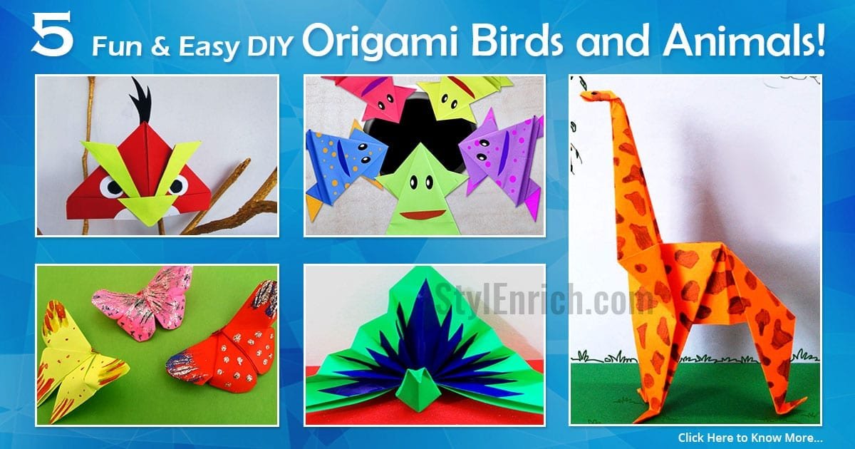 3D Origami Birds and Animals Amazing DIY Crafts For Kids!