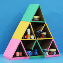 How to Make a Pyramid Shaped DIY Cardboard Organizer! – CraftEnrich